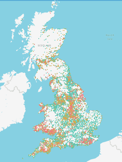 UK Live Sewage Map - Surfers Against Sewage • Data HQ